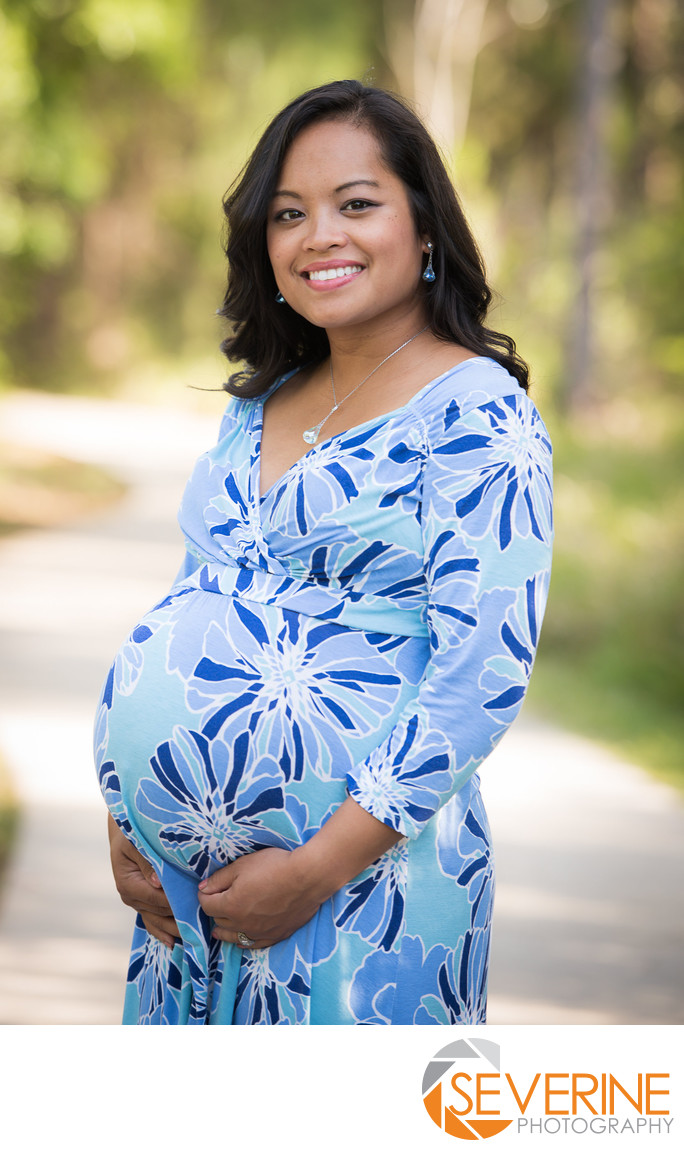maternity photos outside with a blue dress - Maternity - Commercial by ...