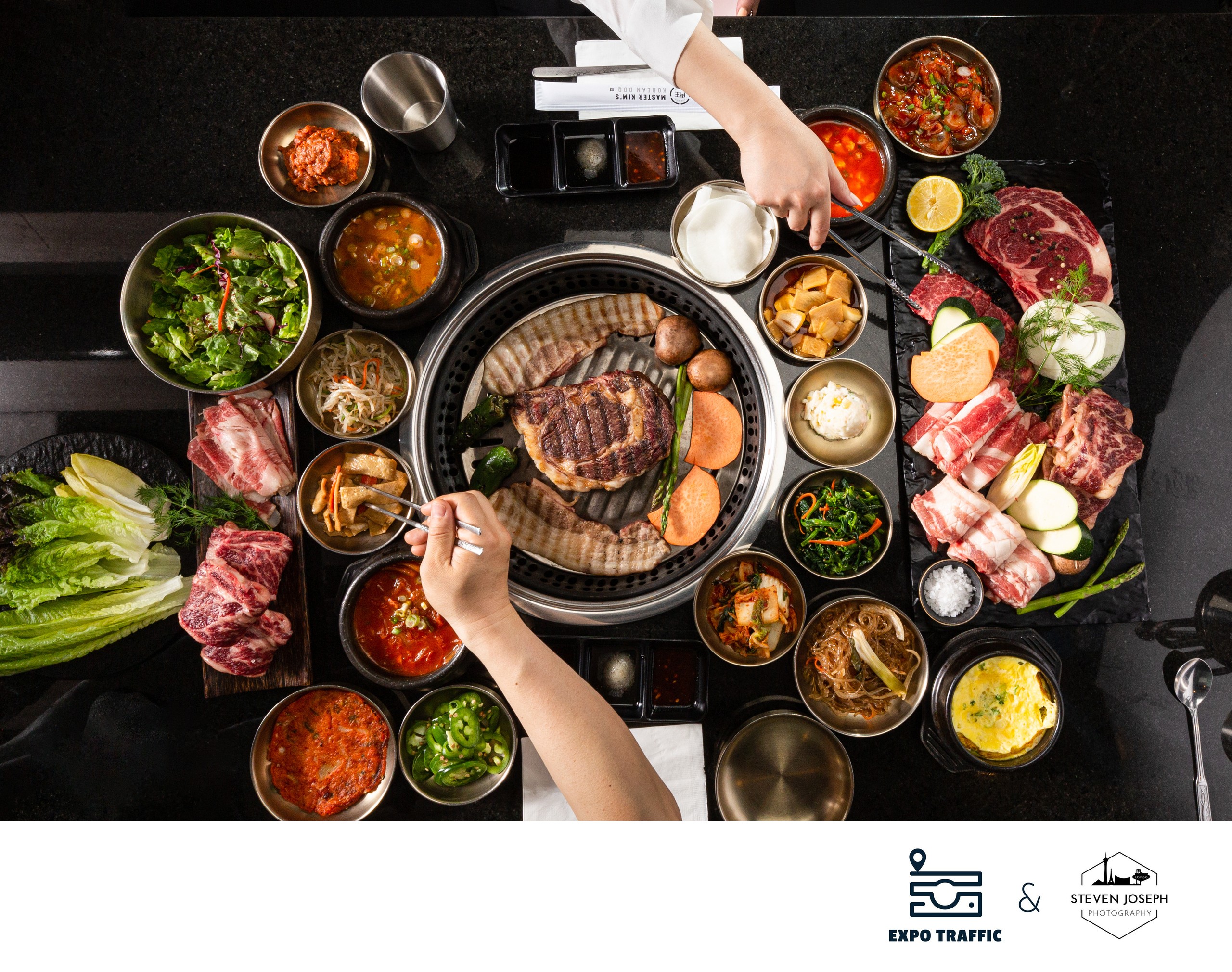 Korean BBQ Top-Down Bird's-Eye View - Food photography by a Las Vegas ...