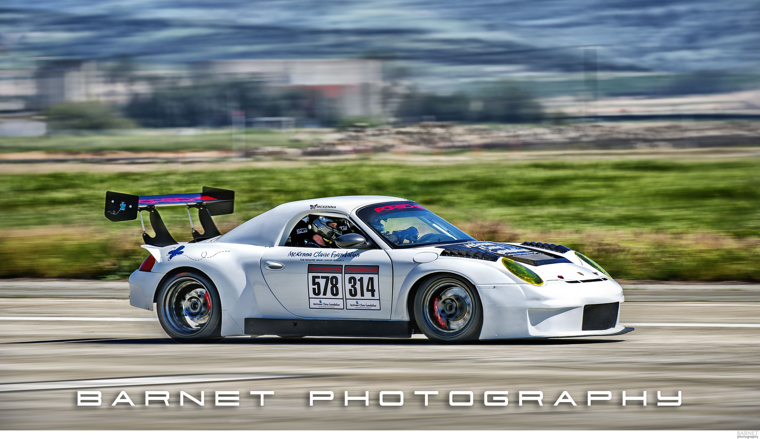 Modified Porsche Race Car with Wing - BarnetPhotography