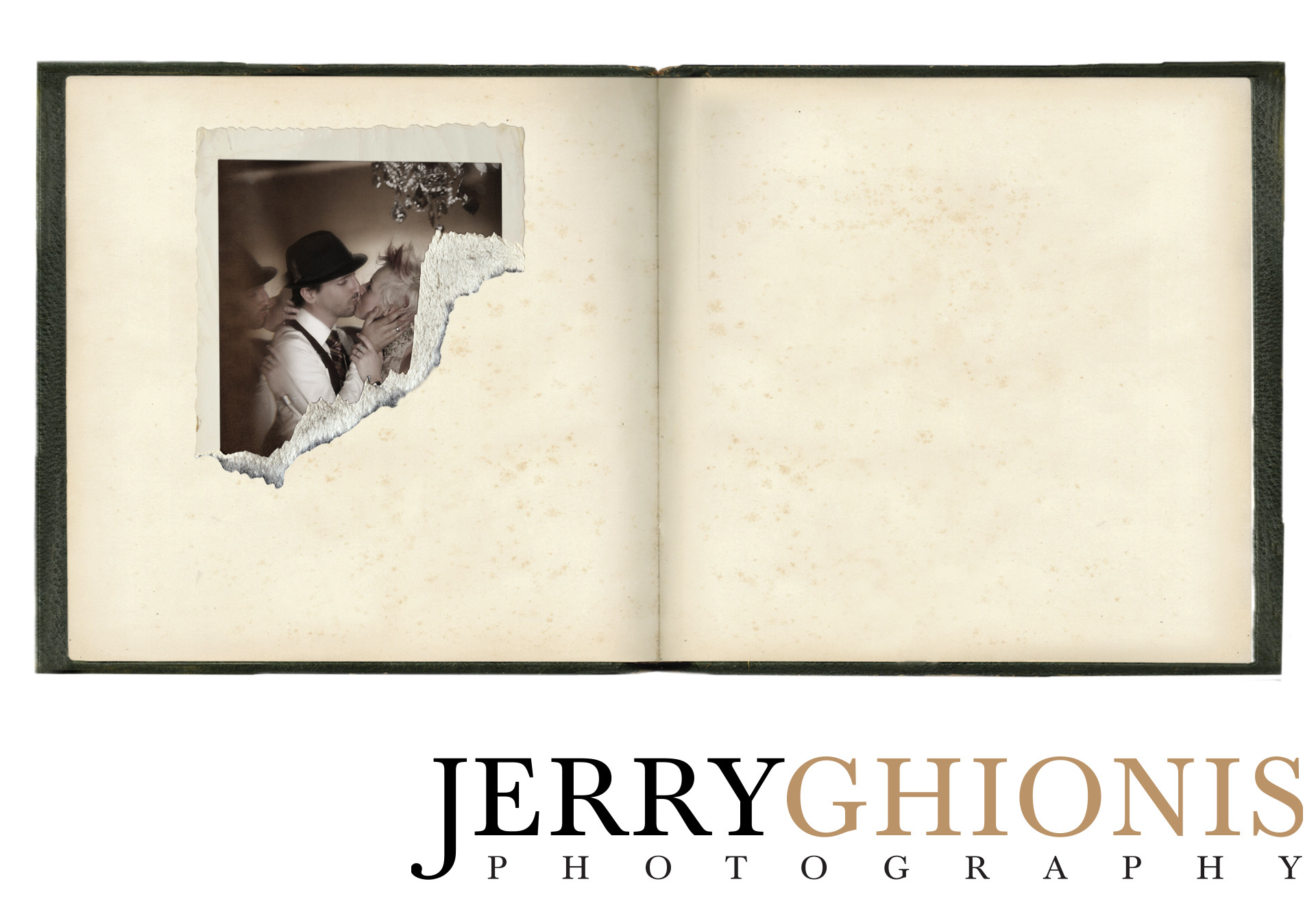 Vintage Wedding Album Ripped Photo