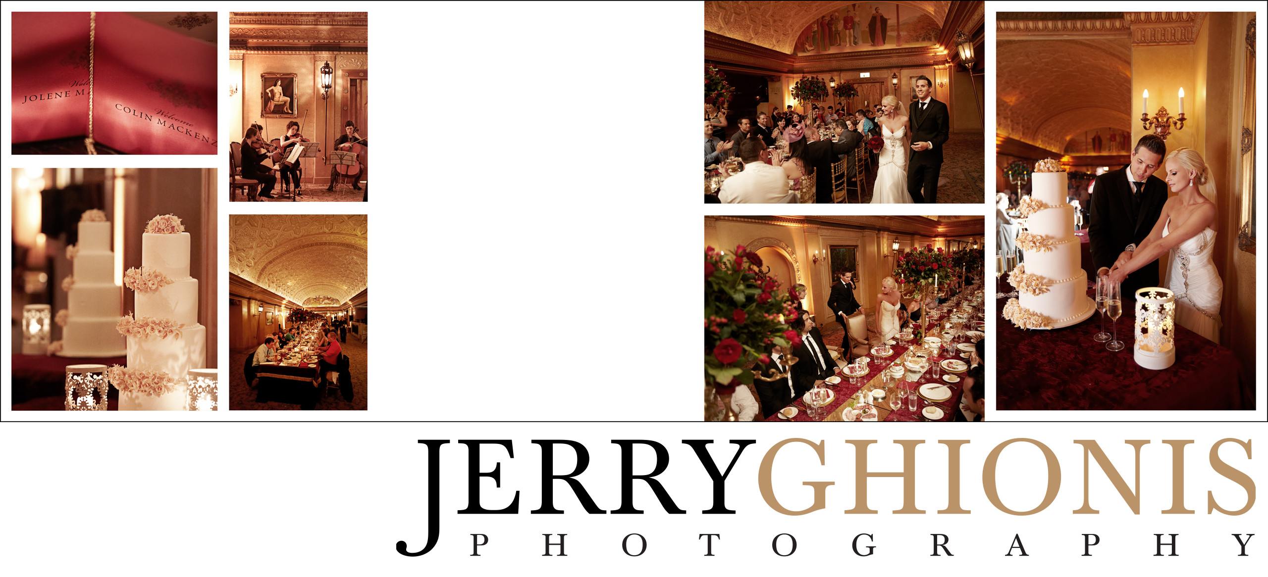 Wedding Reception Details Album Spread