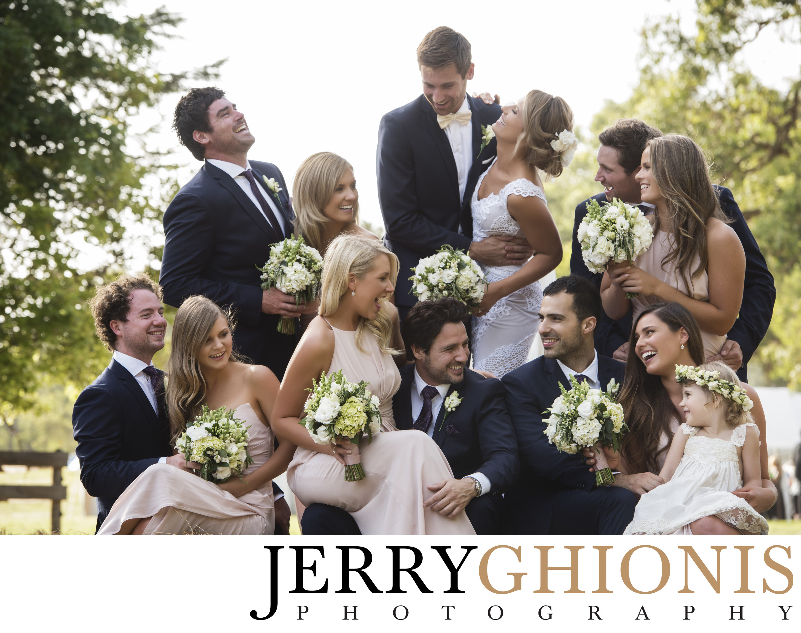 Laughing Wedding Party