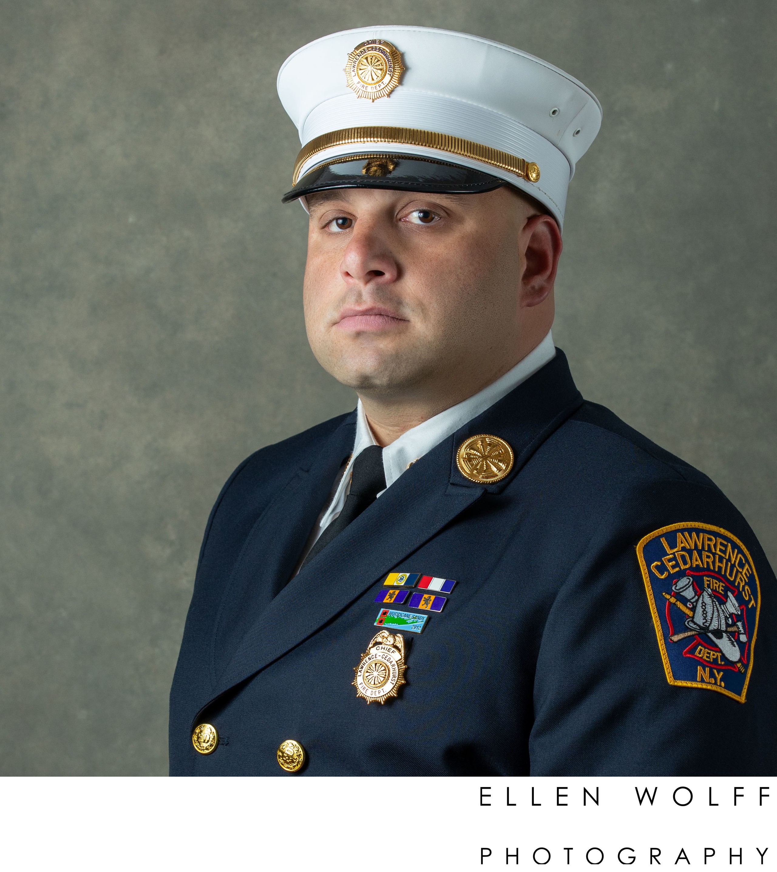 official fire department portrait - Ellen Wolff Photography