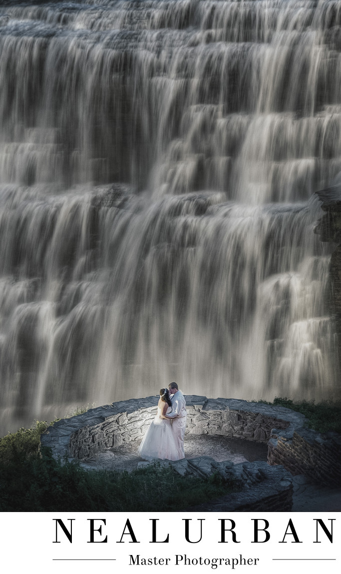 letchworth waterfall wedding photography location at night - Weddings ...