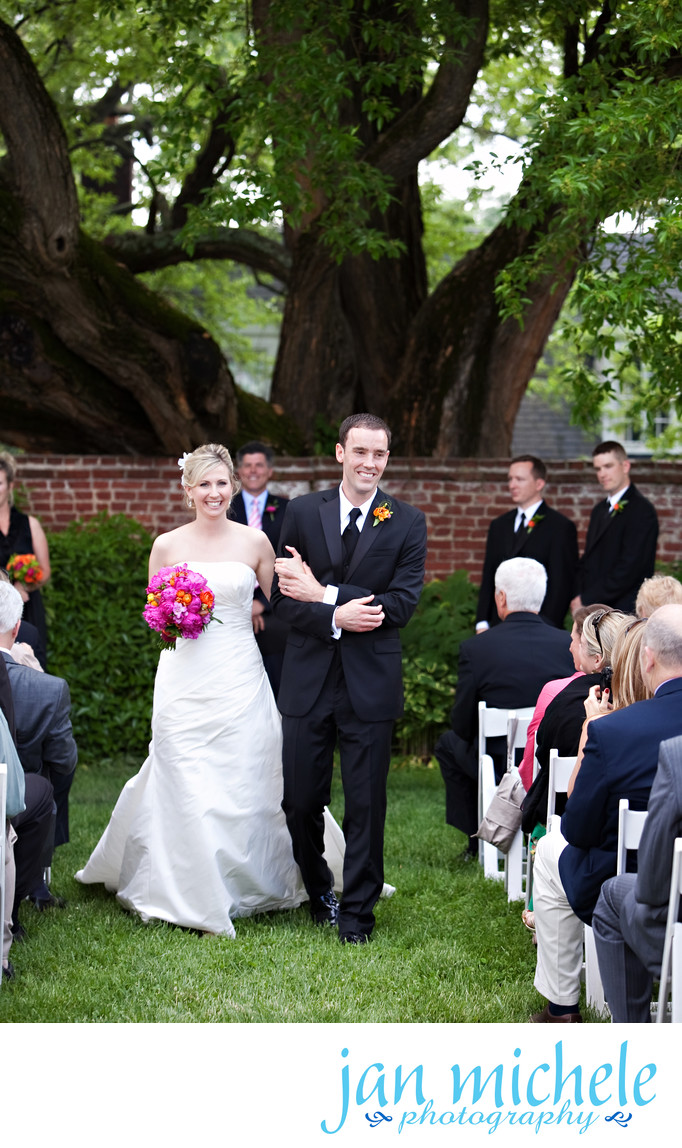 Just Married under the Osage Orange Tree at River Farm in Alexandria VA