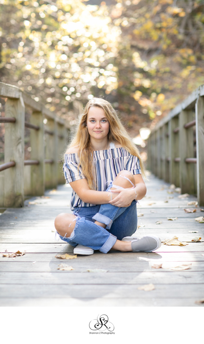 Petrifying Springs Park: Senior Photos on Bridge - Senior Portraits ...