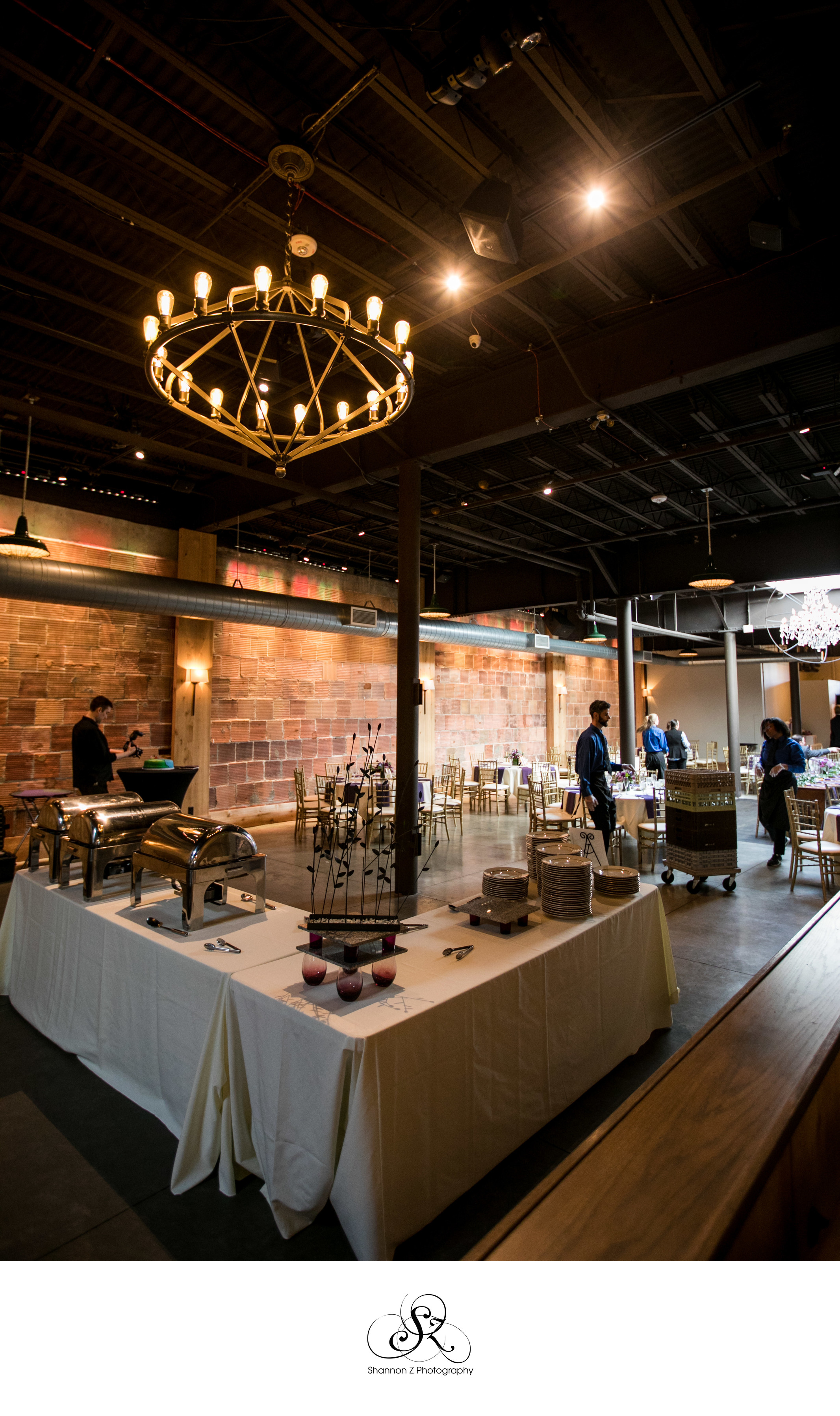 The Atrium: Wedding Buffet set up - The Atrium: Milwaukee Industrial ...