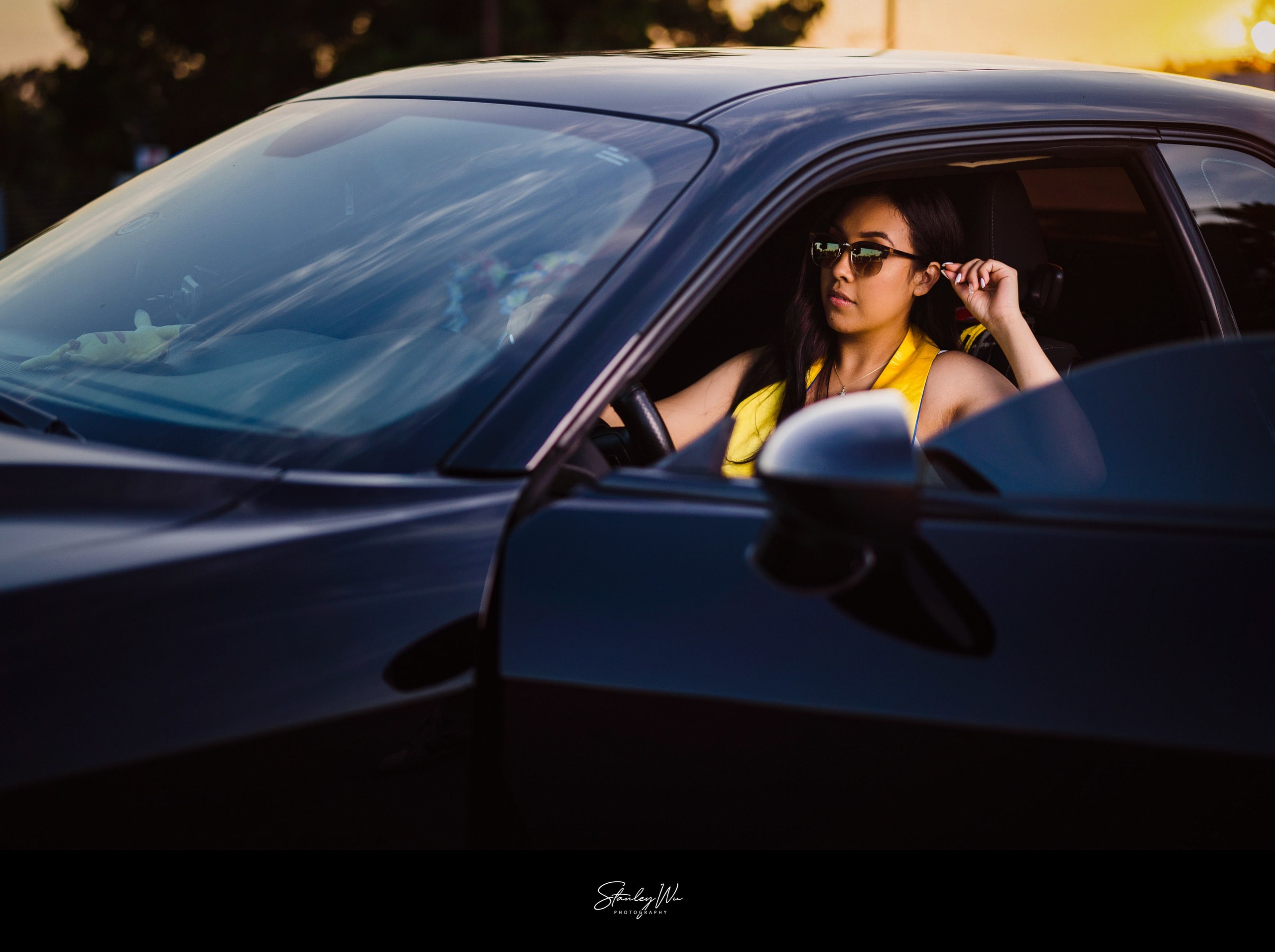 College Graduation Portrait Featuring Dodge Challenger - Iconic Los ...