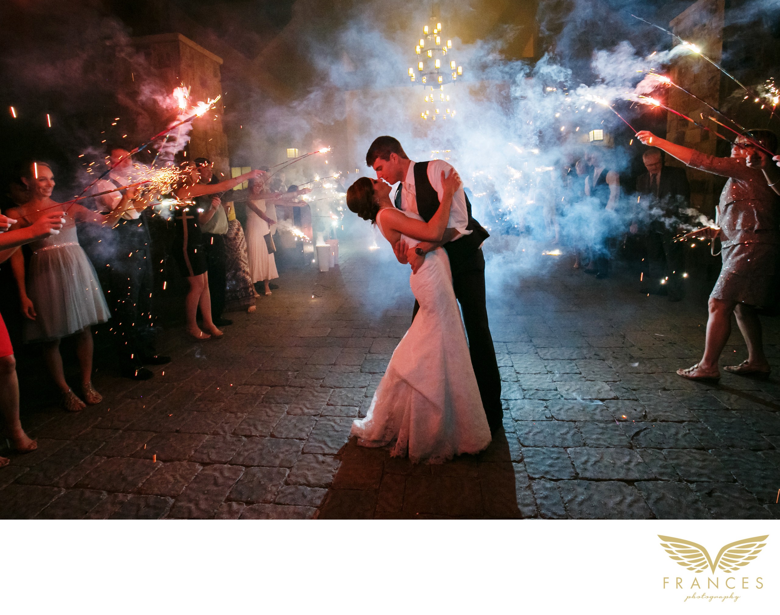 Denver Wedding Photos of Bride and Groom Firework Exit - Love - Frances ...