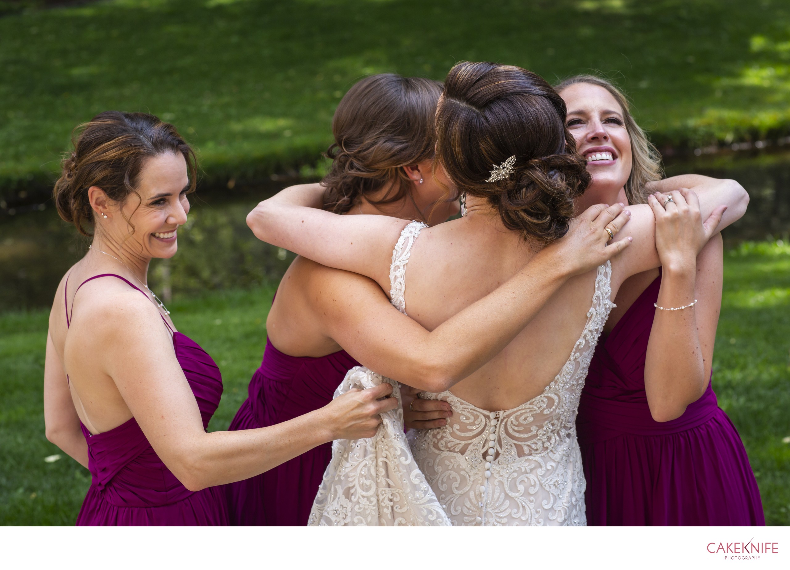 Dunafon Castle Bridesmaid Hug