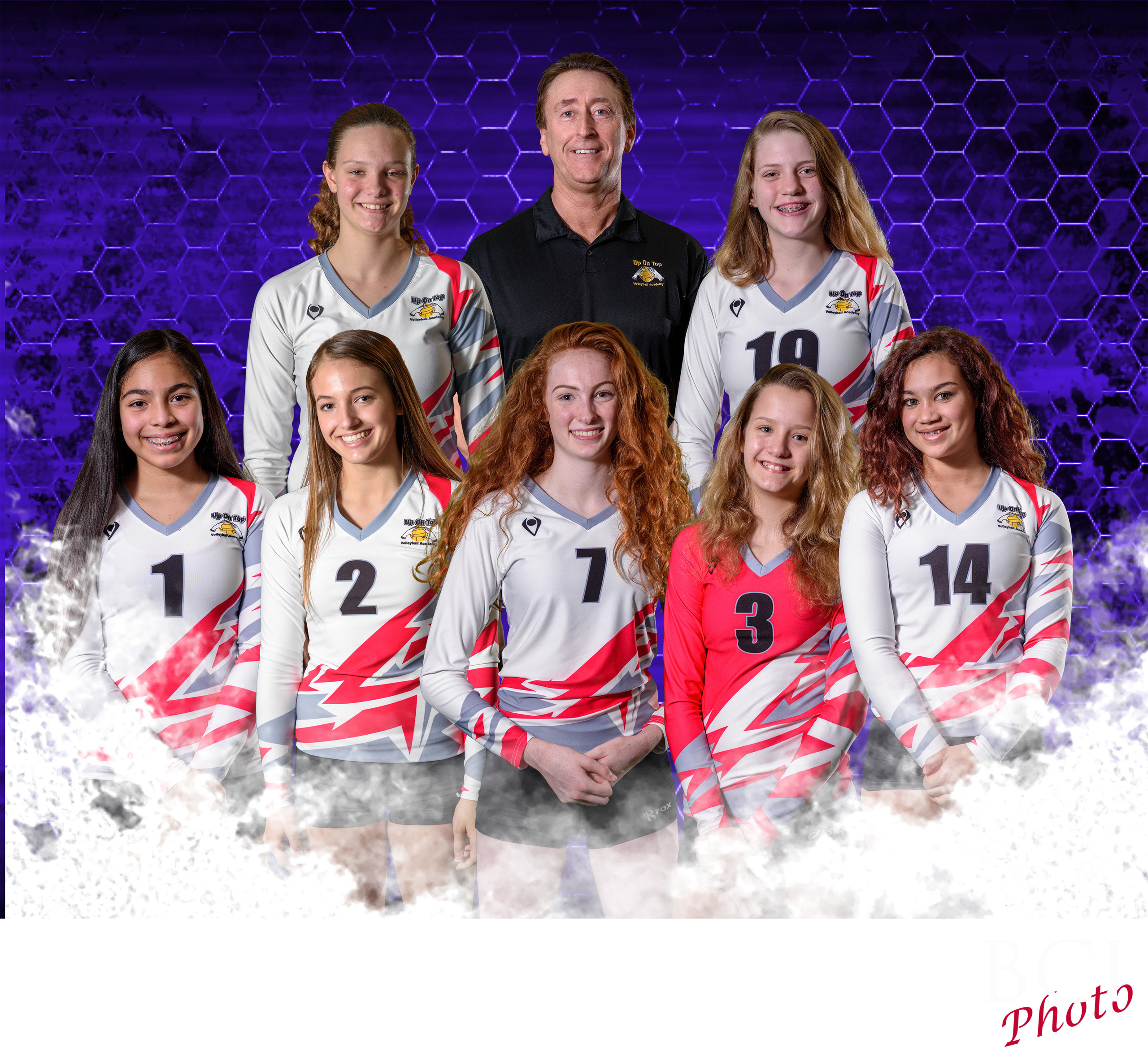 Volleyball team shot composited in post production - Brad's Creative Images