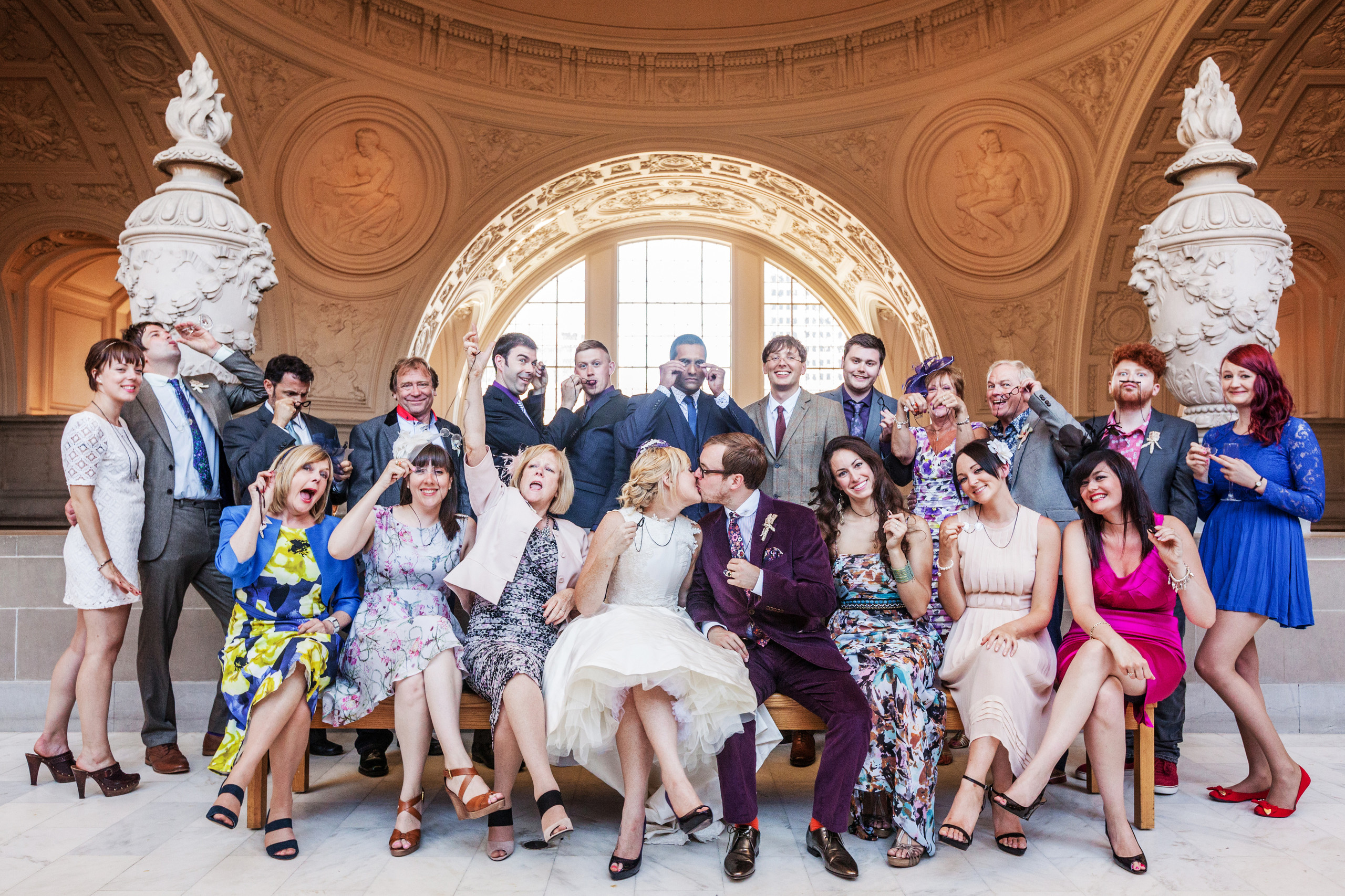 Fun wedding party photo on fourth floor - San Francisco City Hall ...