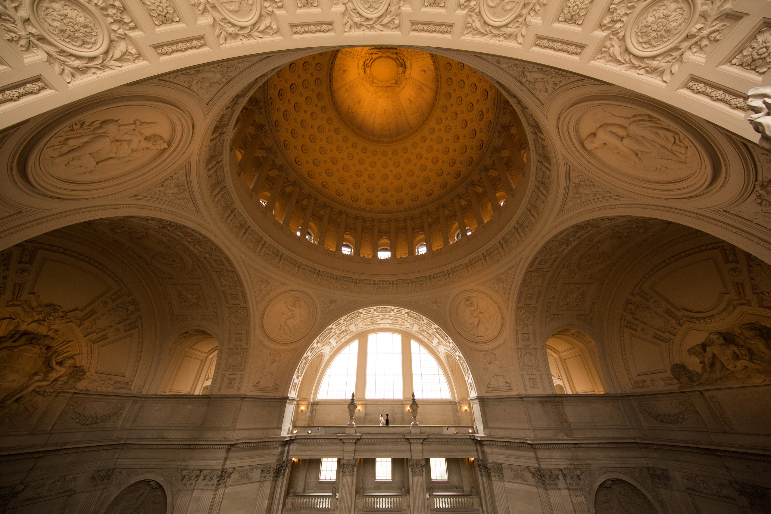 Wide angle view from the fourth floor - San Francisco City Hall Wedding ...