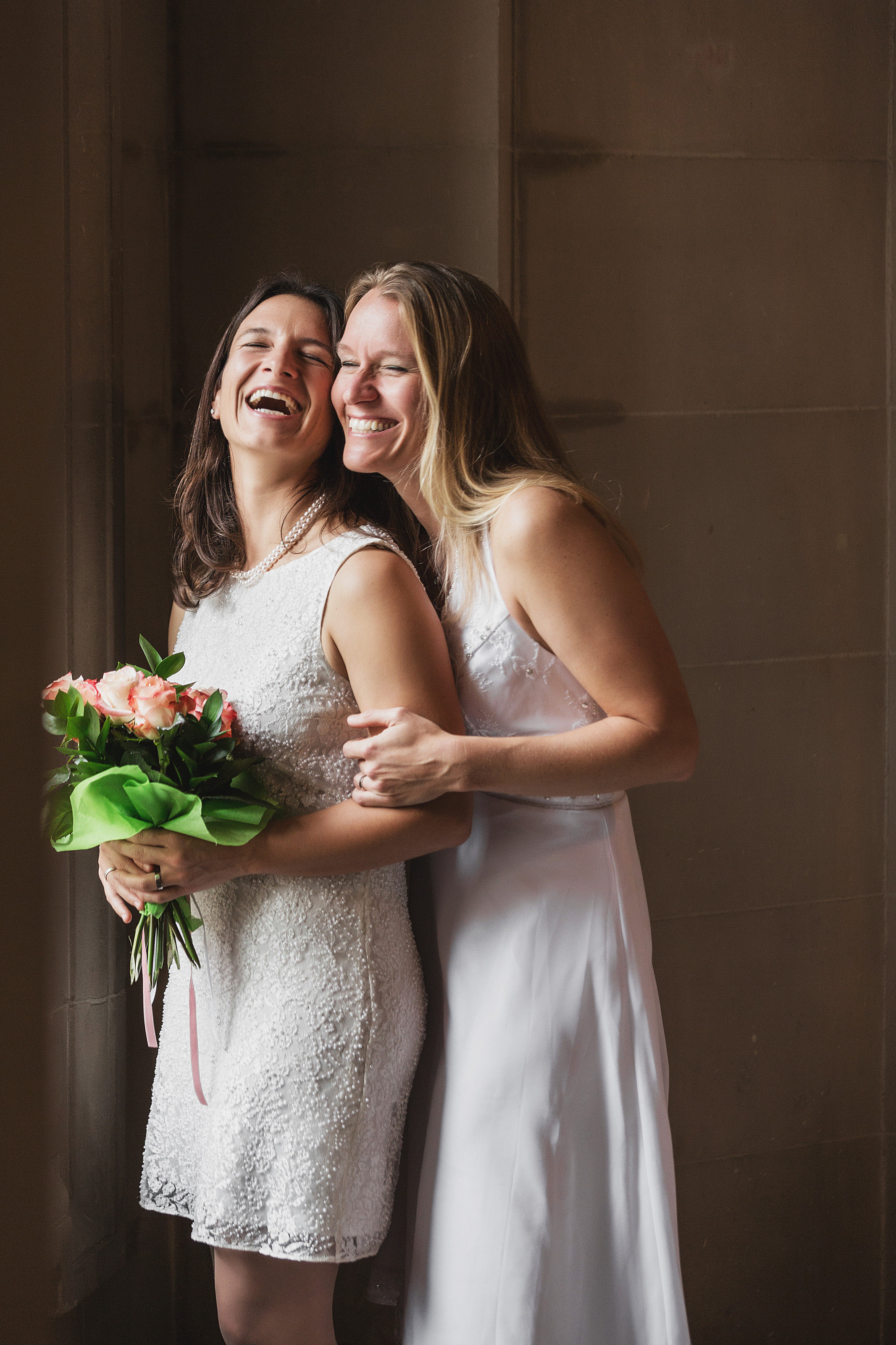 Two brides at City Hall - San Francisco City Hall Wedding Photographer