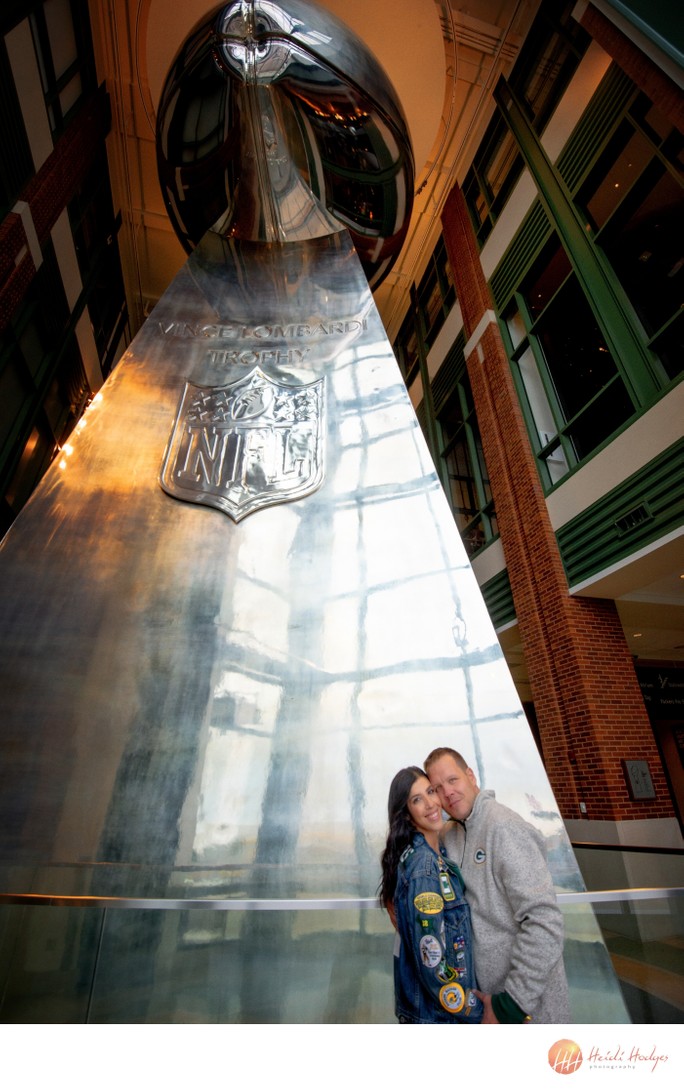 Lombardi trophy couple engagement - Heidi Hodges Photography