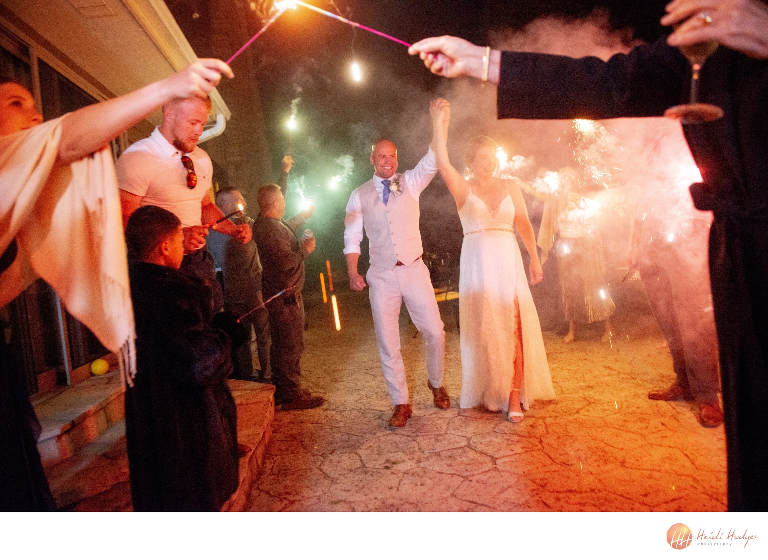 wedding sparkler exit - Heidi Hodges Photography