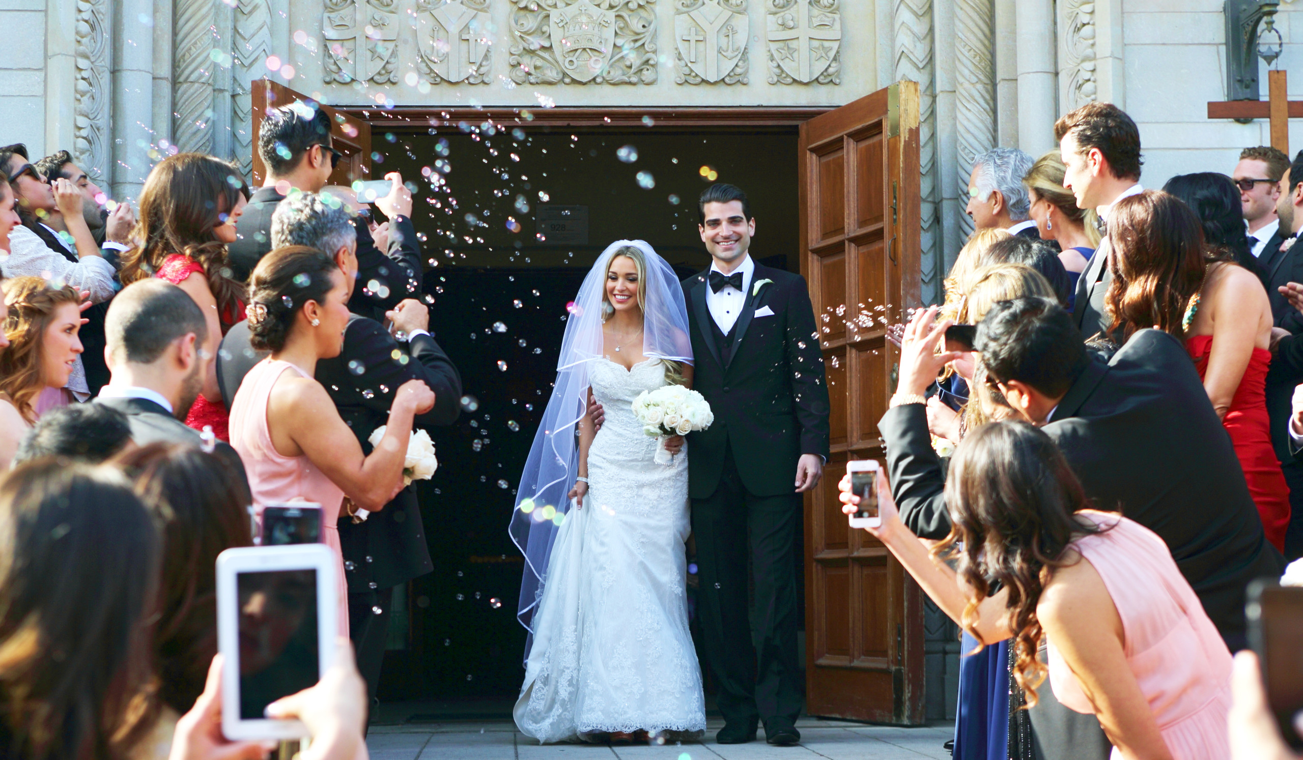 Saint Monica Wedding photographer Church Exit - WEDDINGS - Joey Ikemoto ...