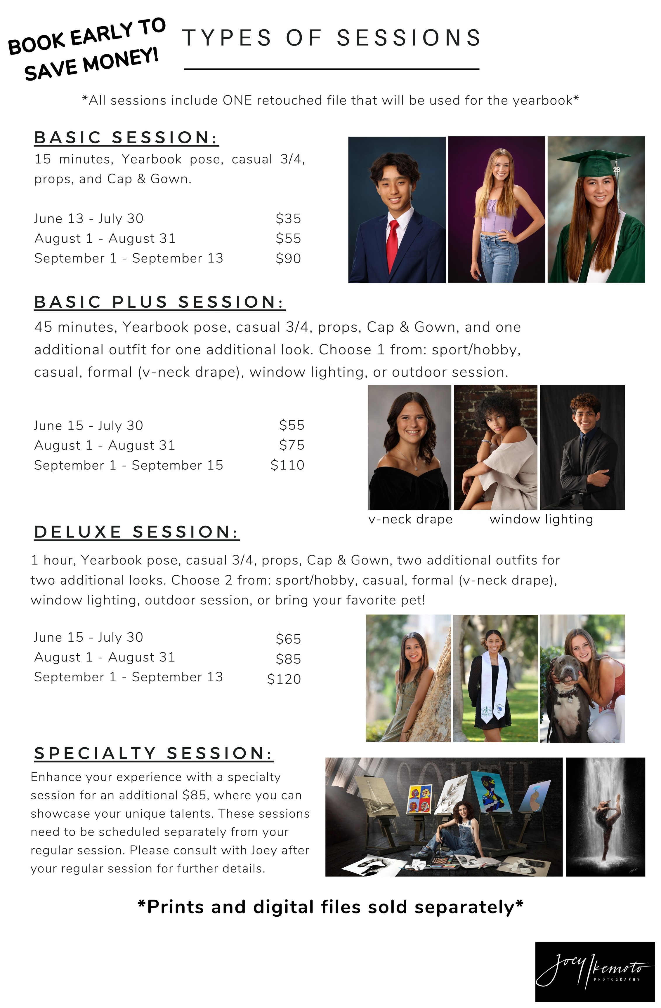 Booking & Session Information - Joey Ikemoto Photography