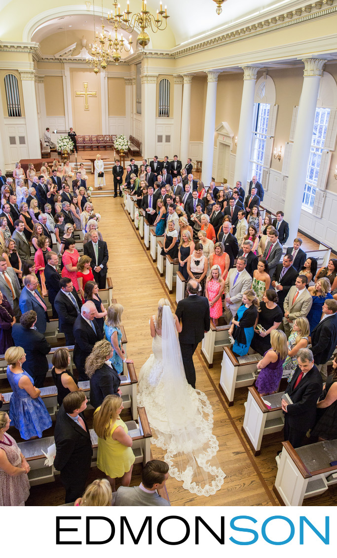 Grand Entrance To Wedding At SMU Perkins Chapel