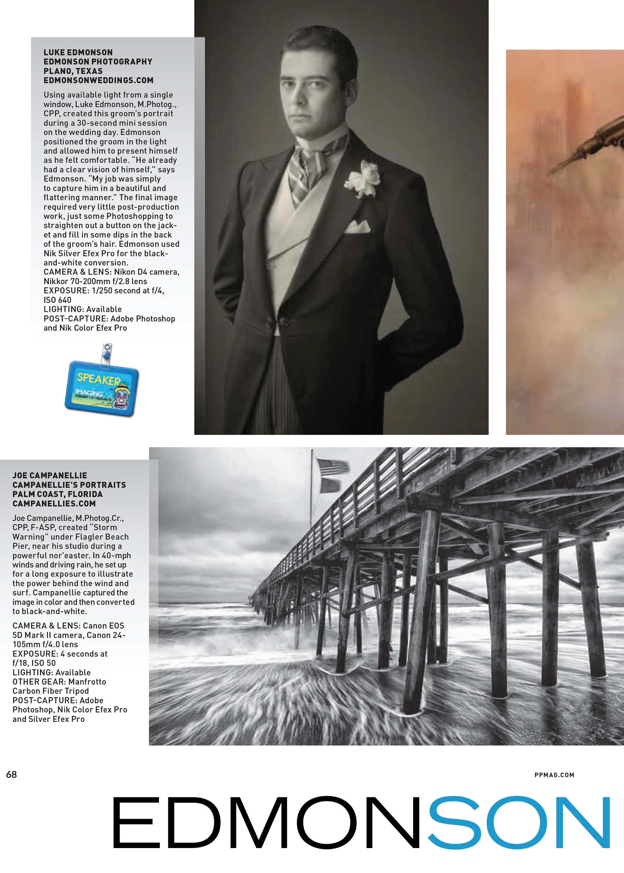 Luke Edmonson In Professional Photographer Magazine