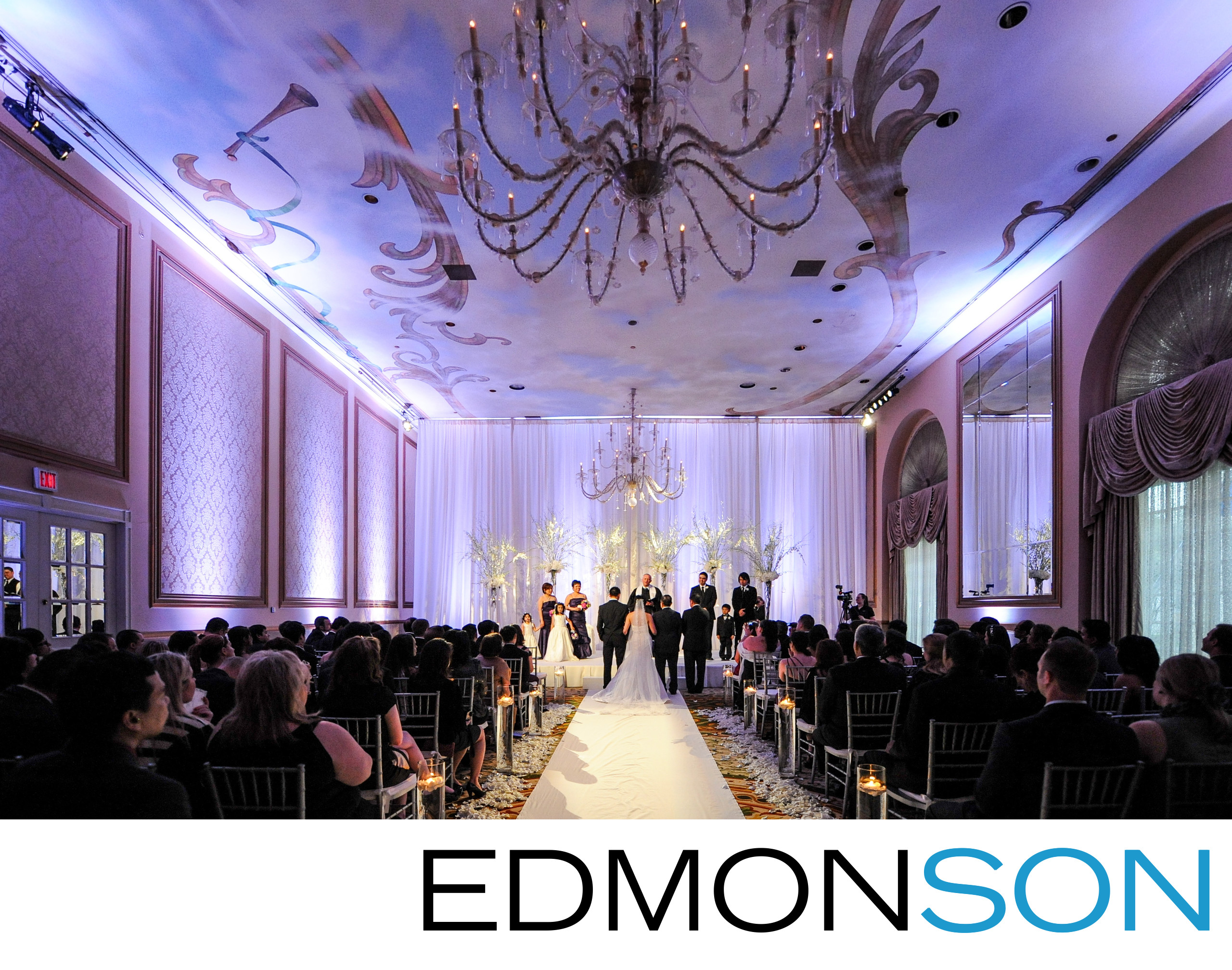 Crescent Hotel Wedding In Dallas Ballroom Ceremony