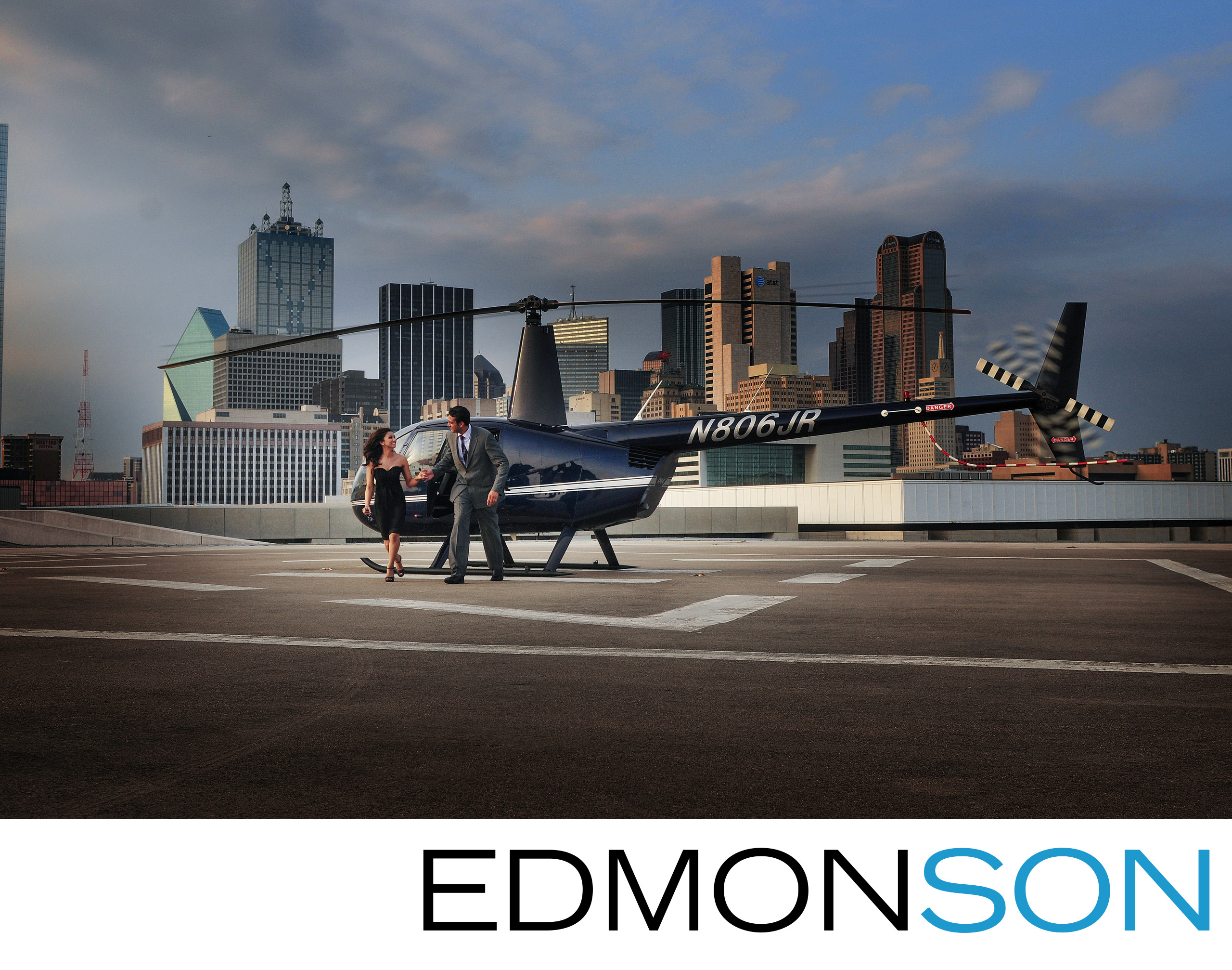 Dallas Indian Wedding Engagement Photo At Heliport