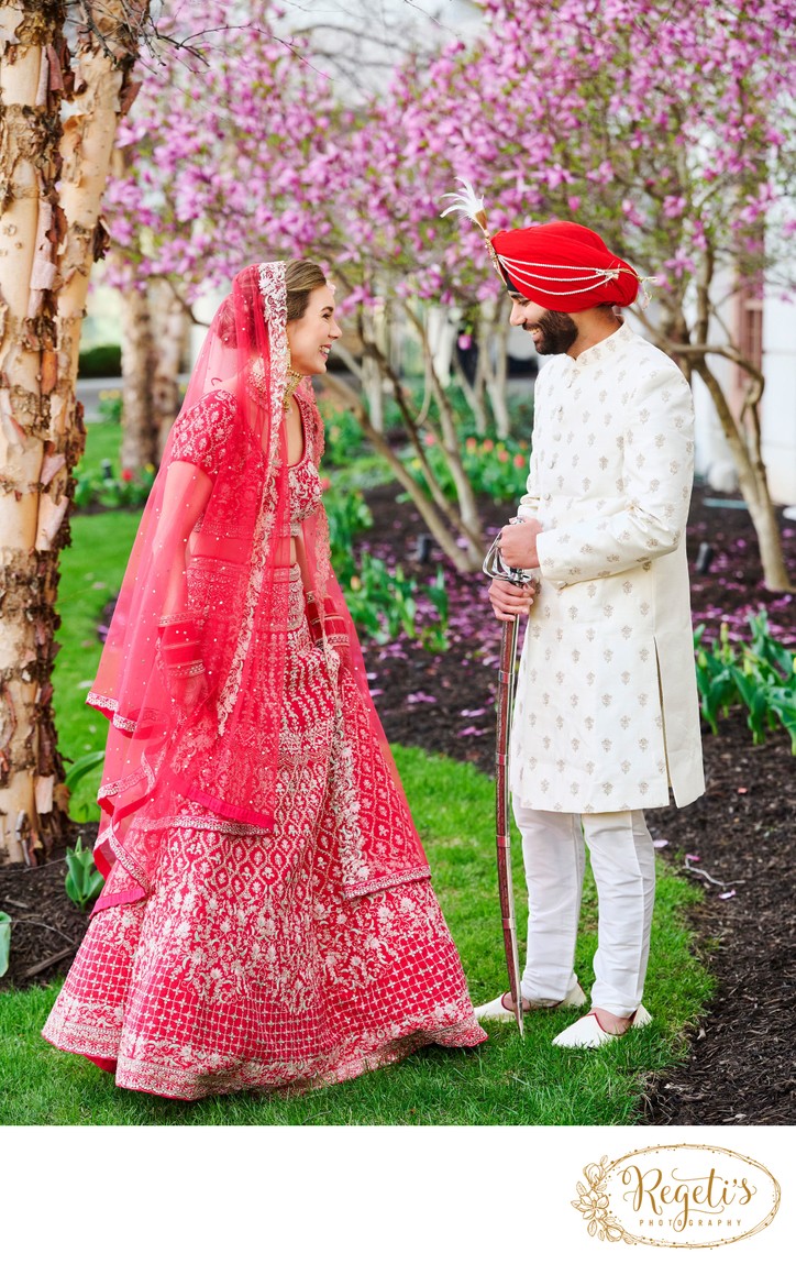 Groom seeing his bride for the first time - Indian and South Asian ...