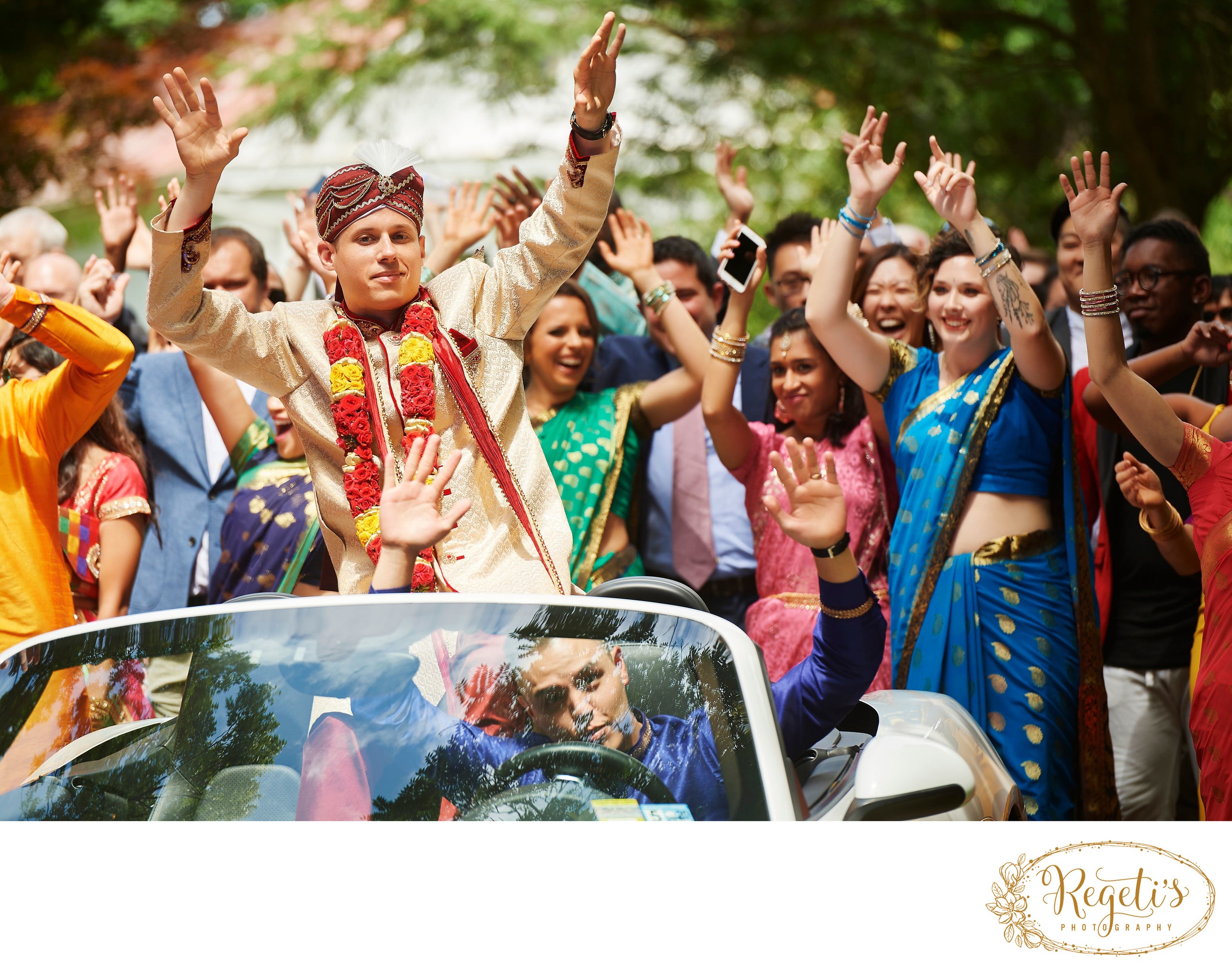 Baraat Procession - DC and Destination Wedding Photographers - Regeti's