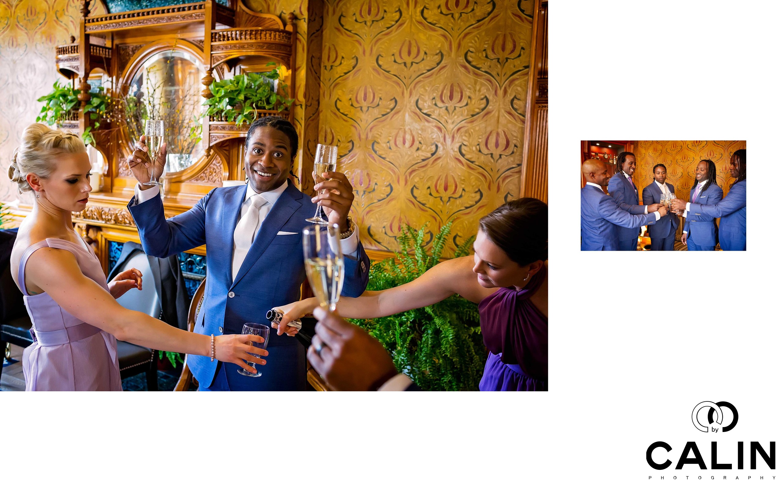 Bridal Party Toasting at Idlewyld Inn Wedding - London Ontario Wedding ...