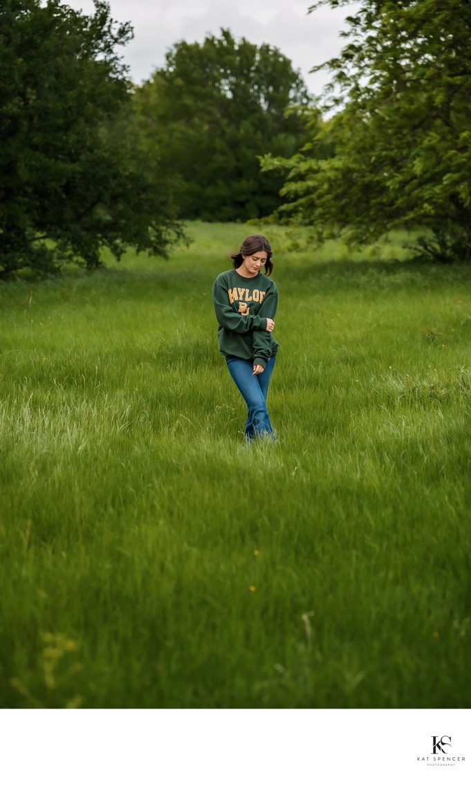 Grass Field Location for Senior Pictures DFW - Senior Portraits - Kat ...
