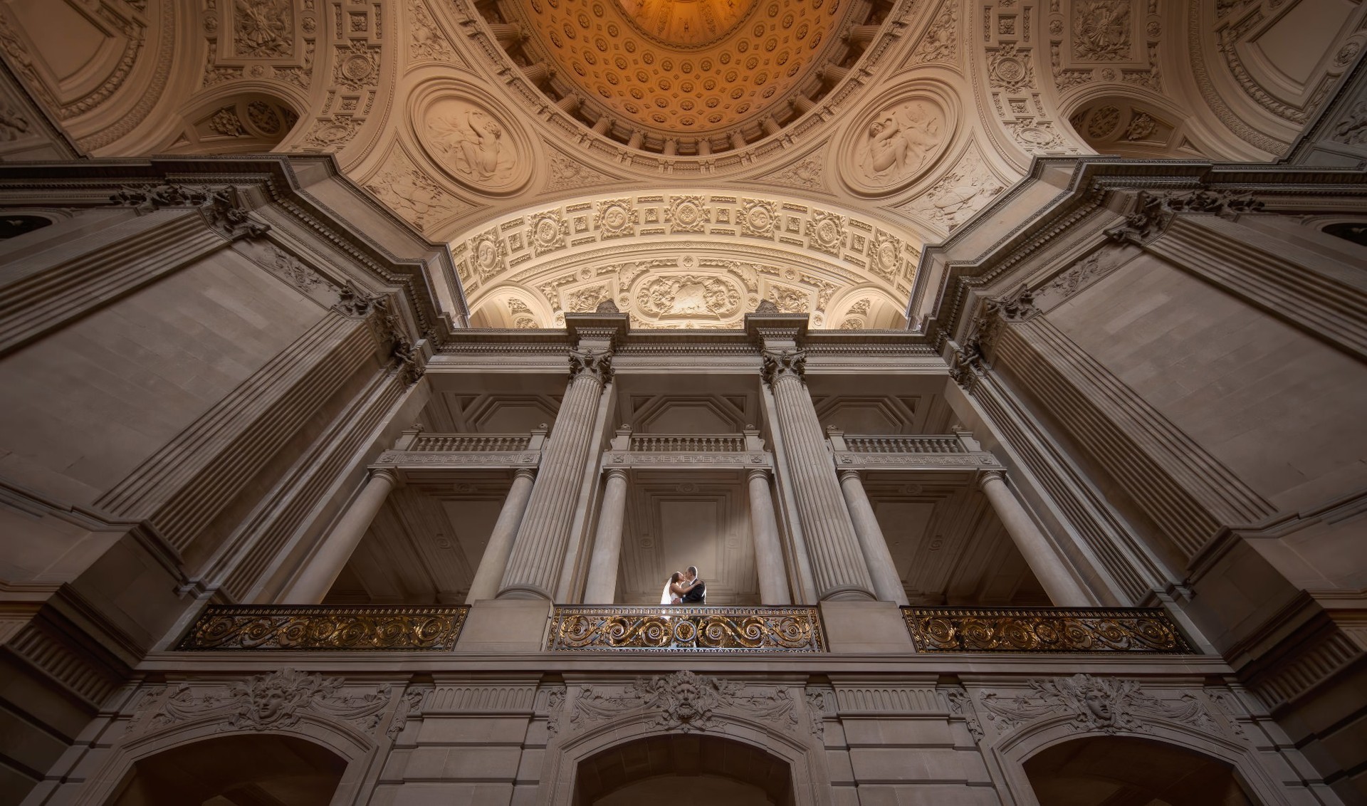 Couple: Ornate Balcony View: Grand Classical Interior" - San Francisco ...