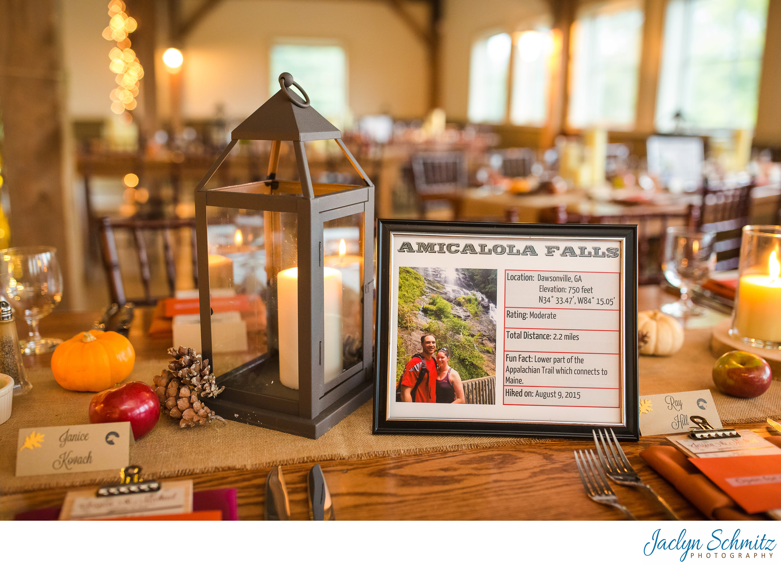 Hiking themed wedding decor ideas VT - Second & Associate Wedding ...