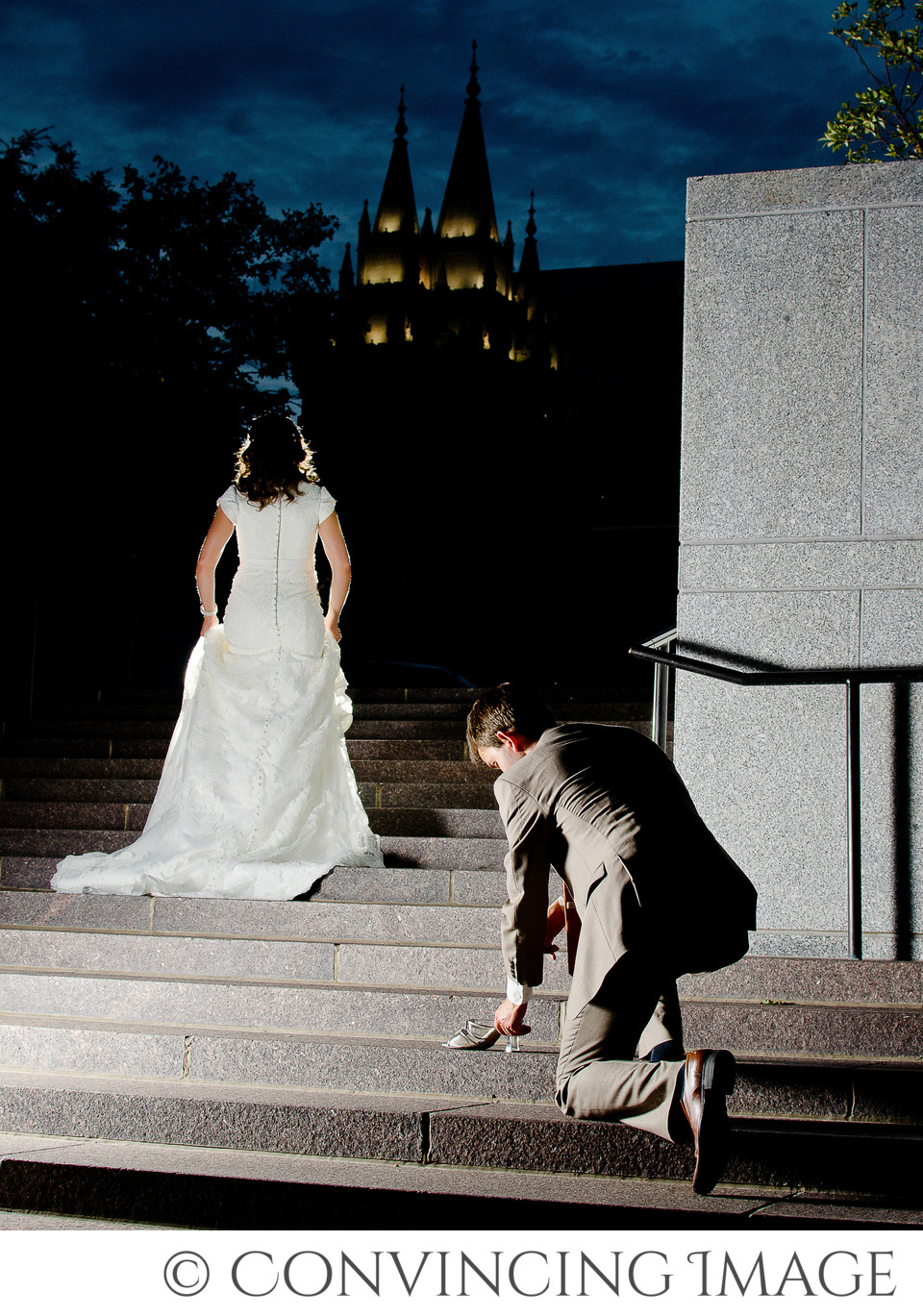 Wedding Photography at Salt Lake Temple - Convincing Image