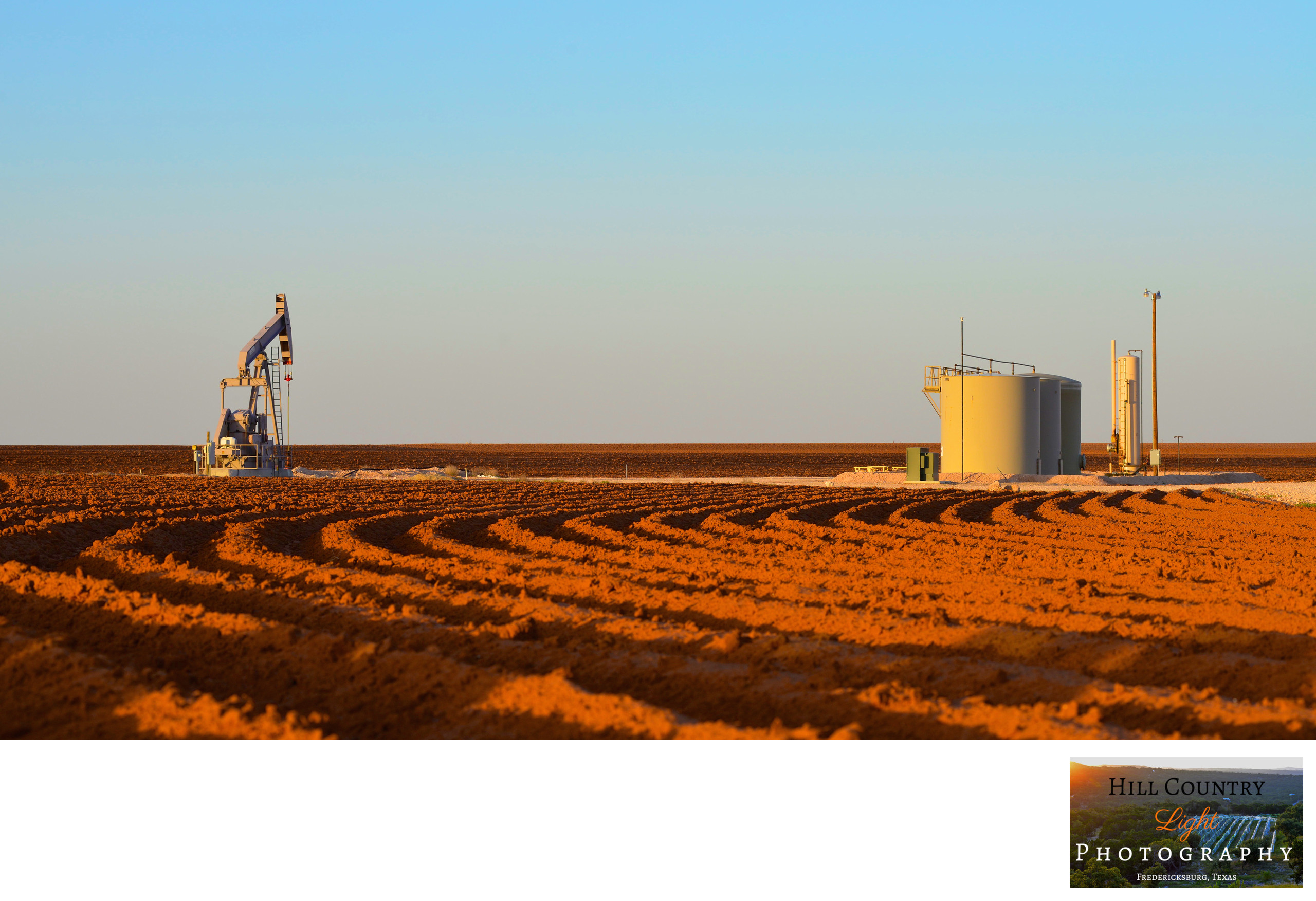 Natural gas well Lamesa Texas Farm - Hill Country Light Photography