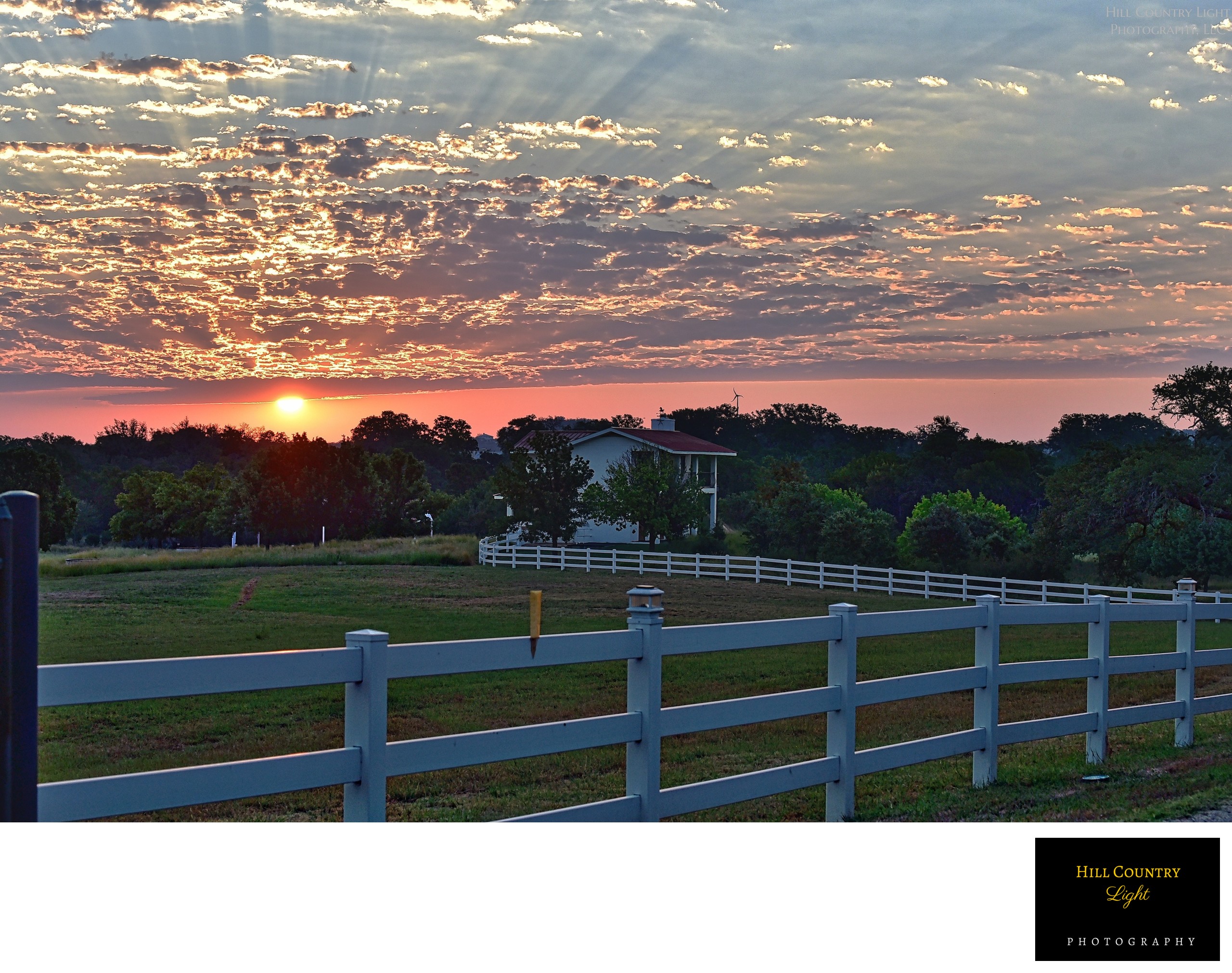Sunrise over Cameron Ranch - Hill Country Light Photography