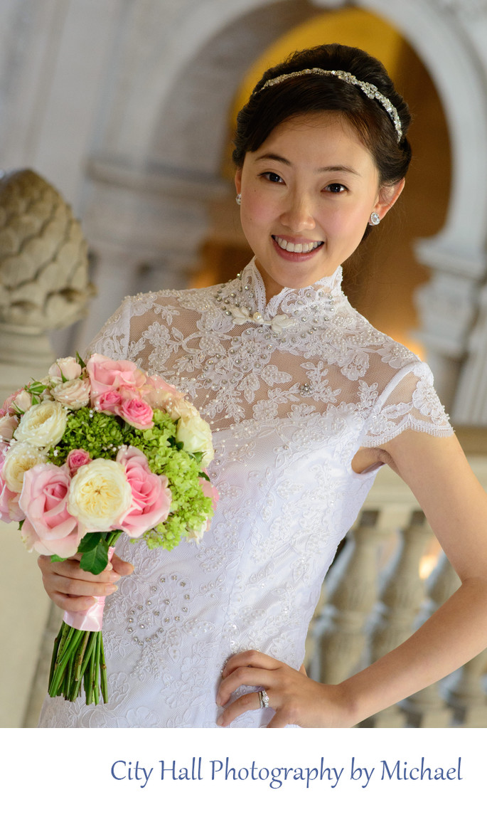 Wedding Photography at SF City Hall - Asian Bride posing - San ...