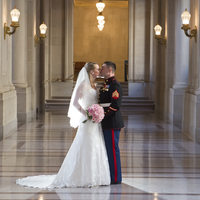 Military SF City Hall Wedding with Architecture Photography