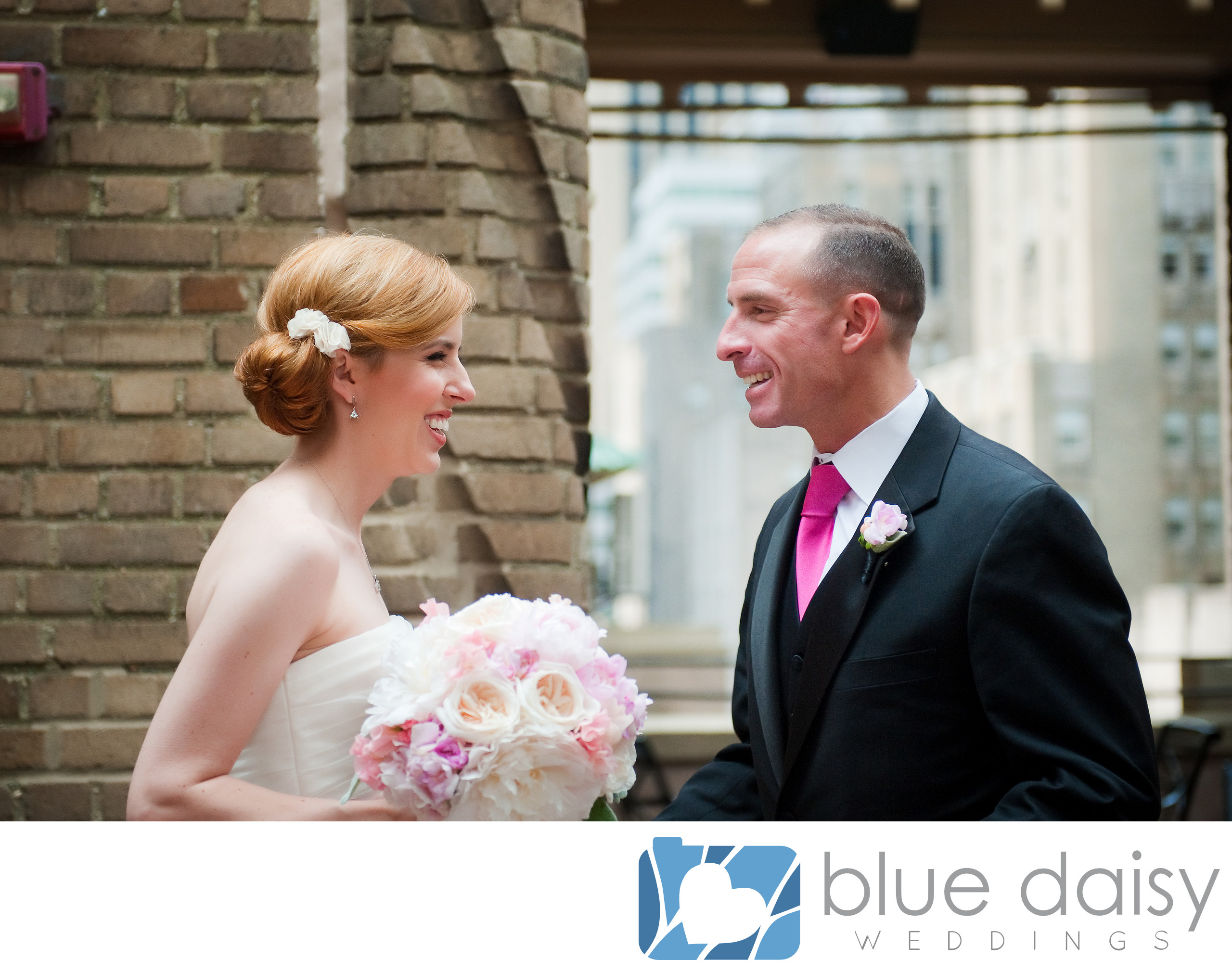 Groom sees bride first time on wedding day - Rockefeller Center wedding ...