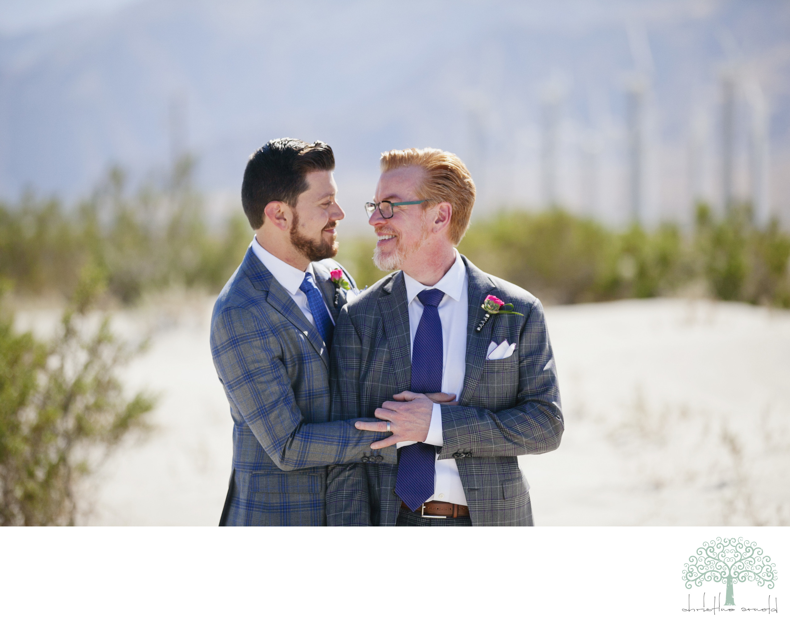 Creative Palm Springs Gay Wedding Photography Portraits Palm Springs